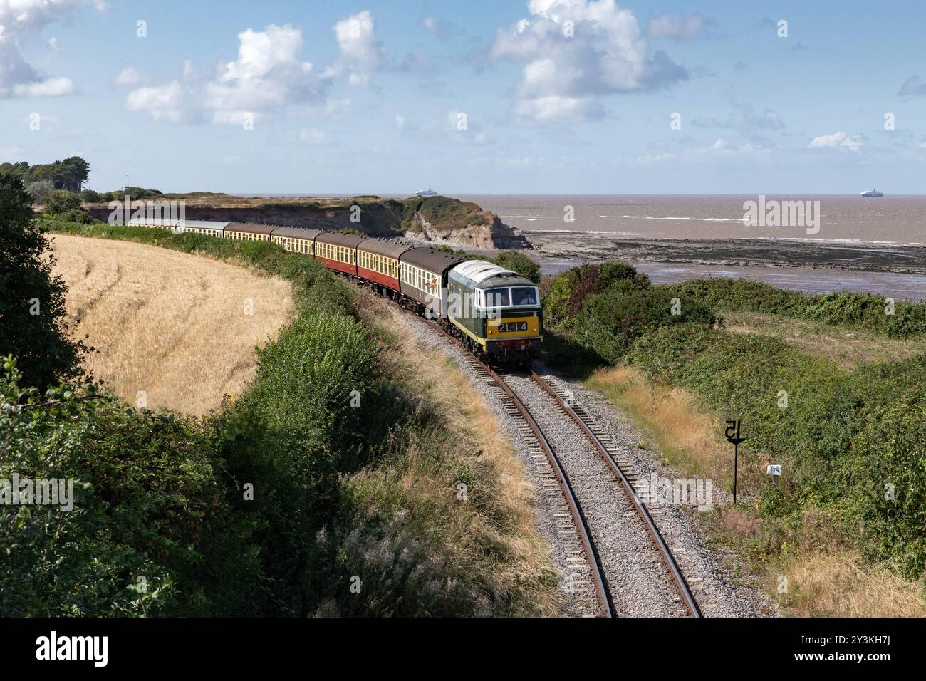 Beyer Peacock Hymek D7017 approaches Doniford Halt Stock Photo - Alamy