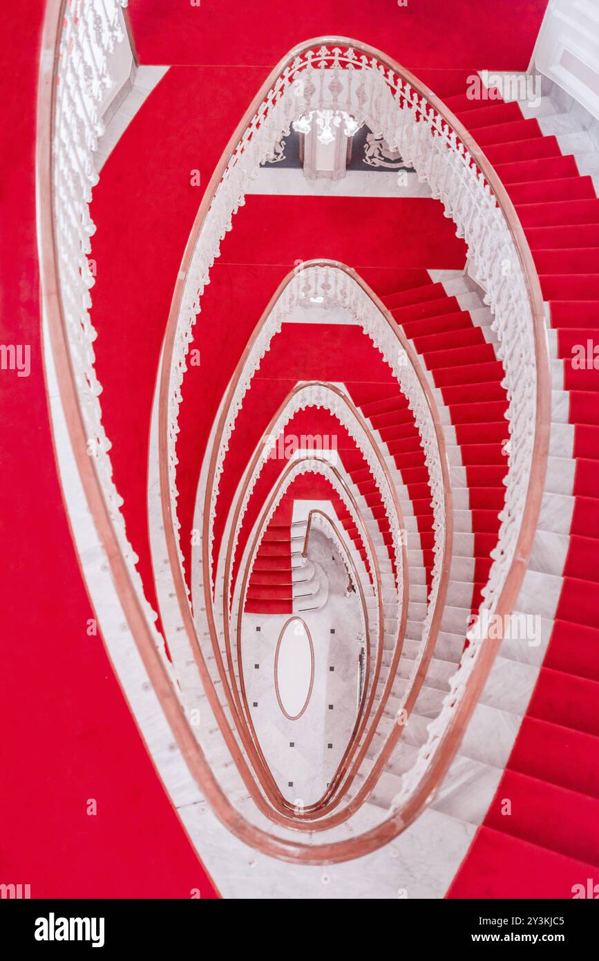 Birds eye view view from above stairs stairway stairways staircase ...