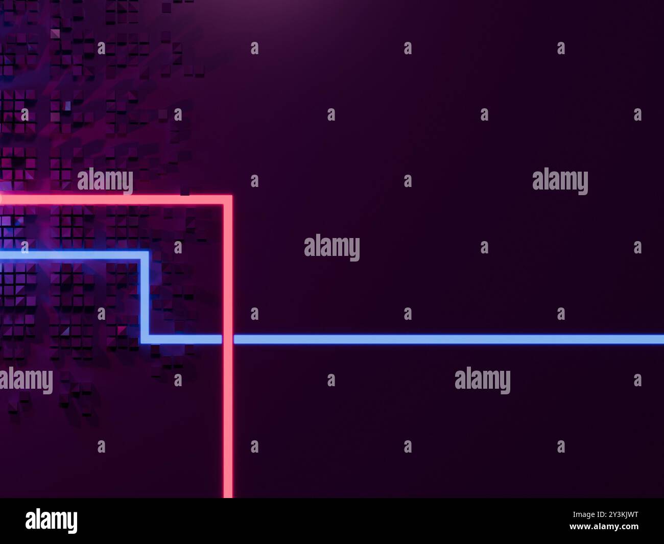 Abstract city with neon glowing lights. Cyberpunk, synthwave aesthetic ...