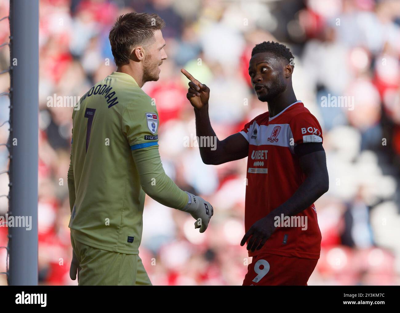 Preston North End goalkeeper Freddie Woodman and Middlesbrough's ...