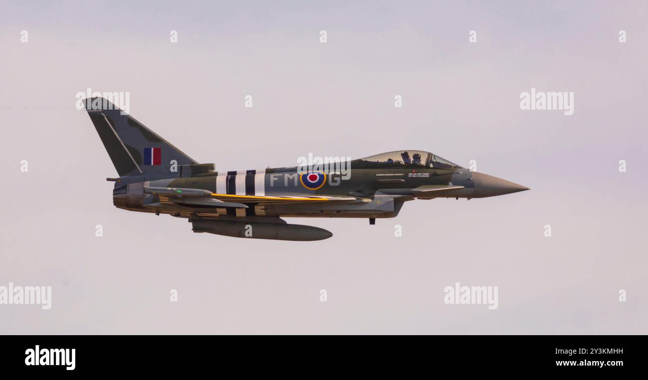 Duxford, Cambridgeshire, UK. 14th Sep 2024. An RAF Eurofighter Typhoon ...