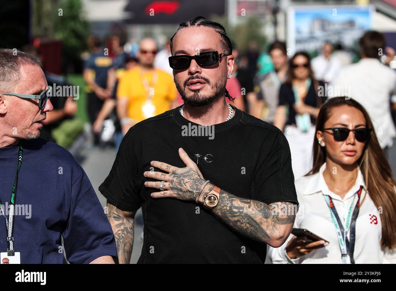 J Balvin, singer during the Formula 1 Azerbaijan Grand Prix 2024, 17th ...