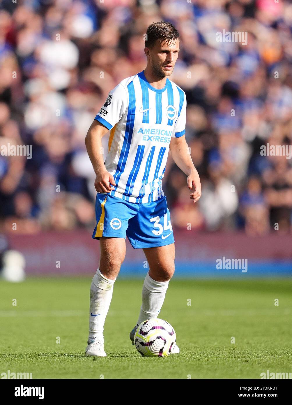 Brighton and Hove Albion's Joel Veltman during the Premier League match ...