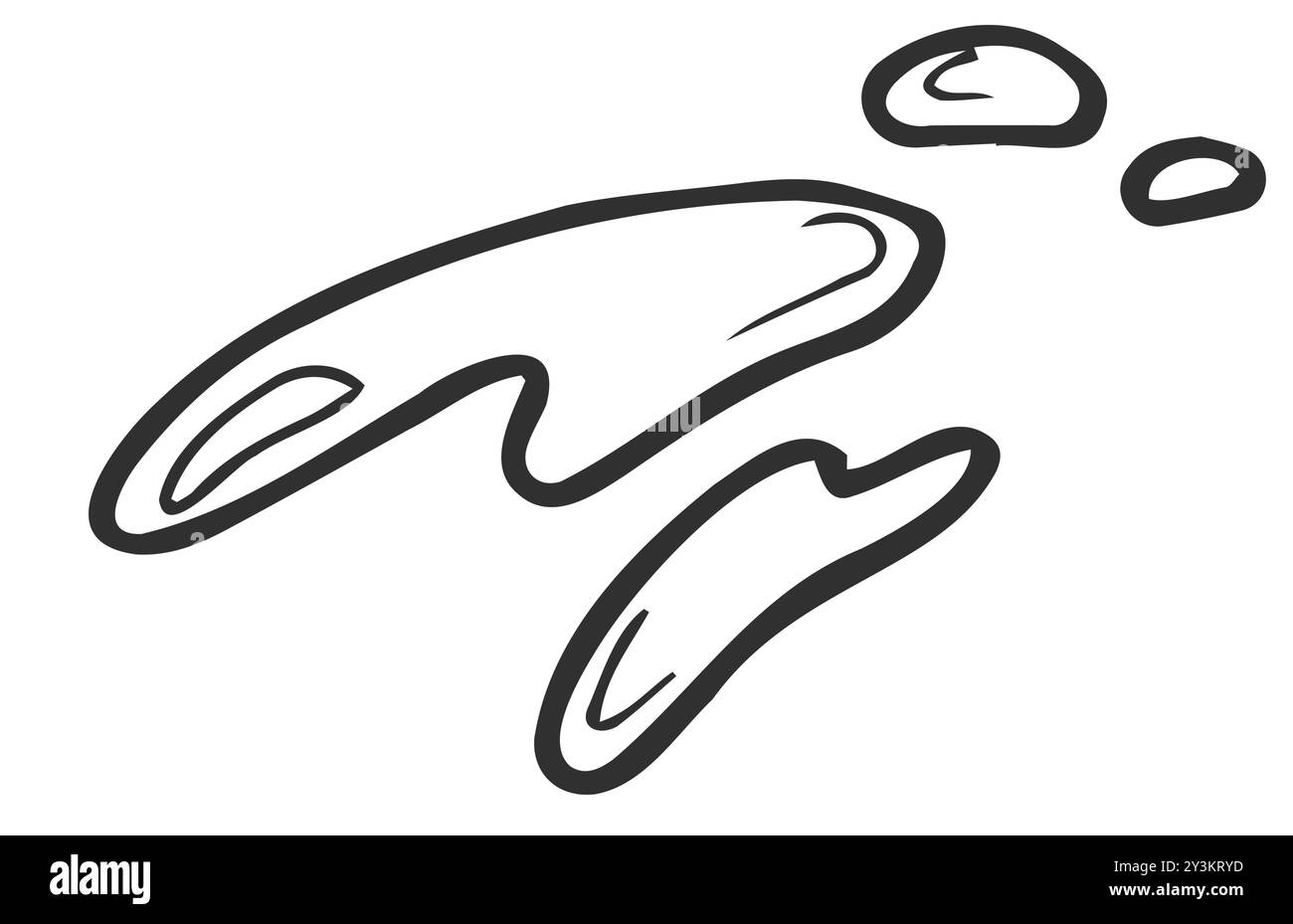 doodle water burst splash illustration hand drawing style vector Stock ...