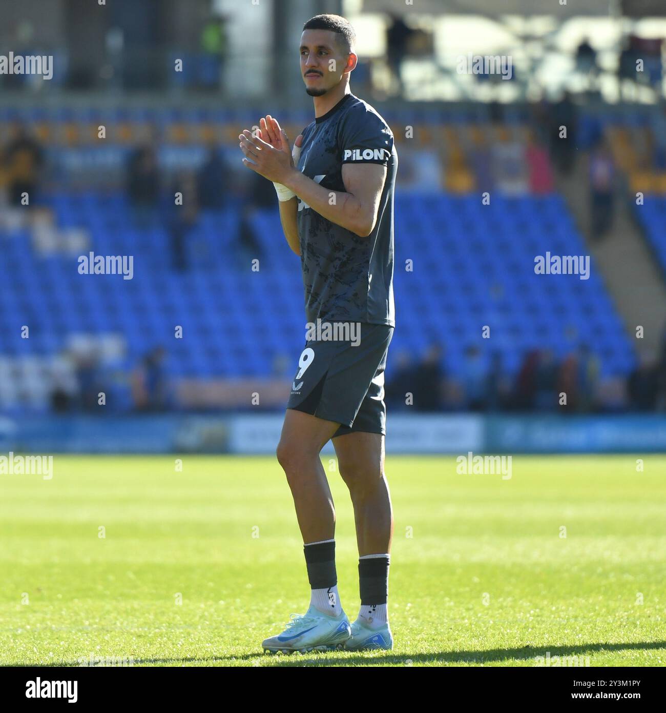 Shrewsbury, England. 14th Sep 2024. Gassan Ahadme after the Sky Bet EFL ...