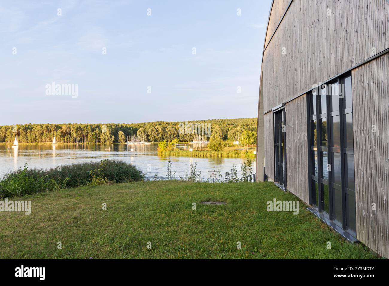 Sustainable modern Hydroelectric power station in lake Rothsee near ...
