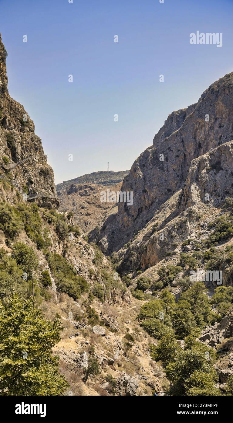 Landscape with Topolia gorge on the island of Crete Stock Photo - Alamy