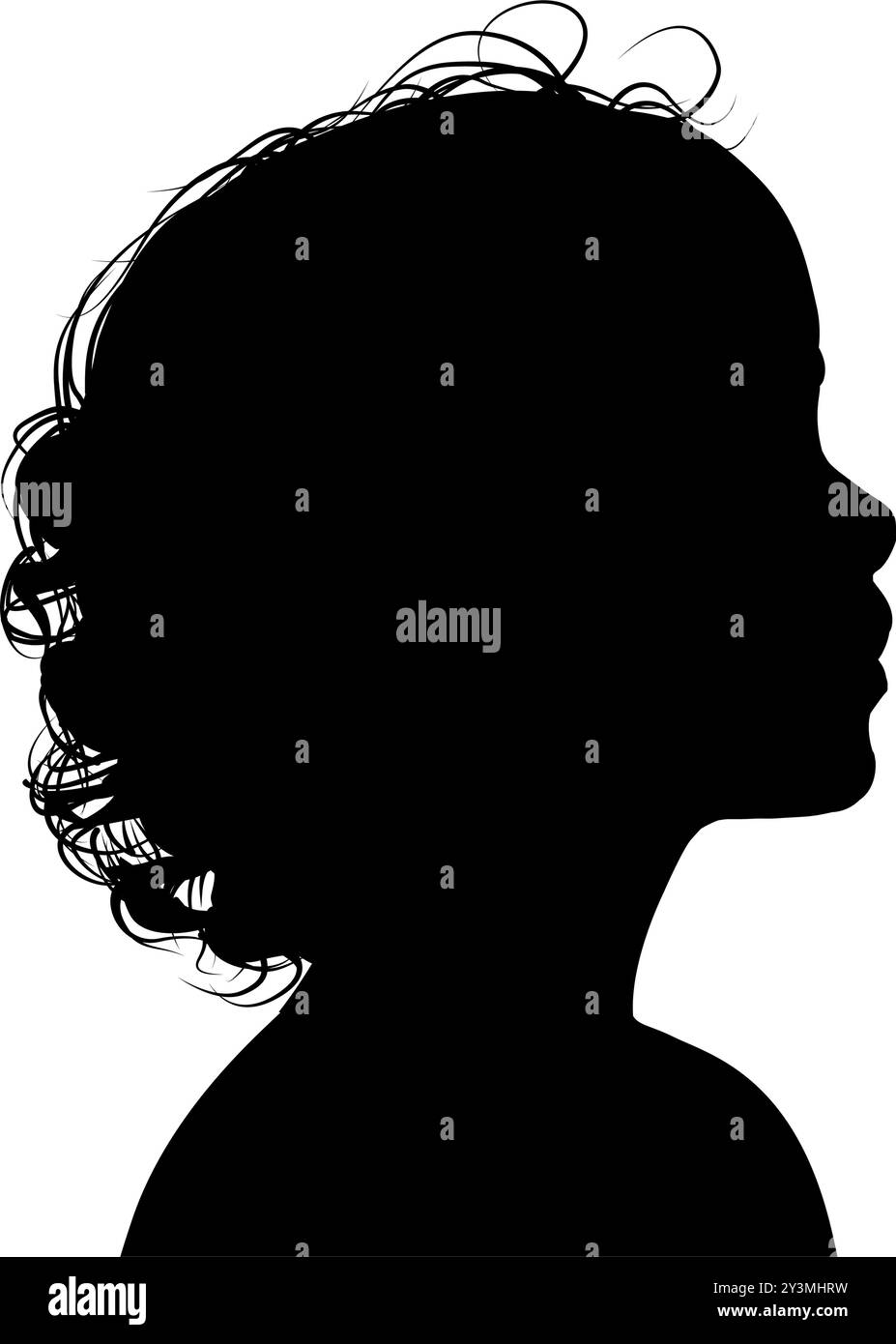 Silhouette of a black girl side view Stock Vector Image & Art - Alamy