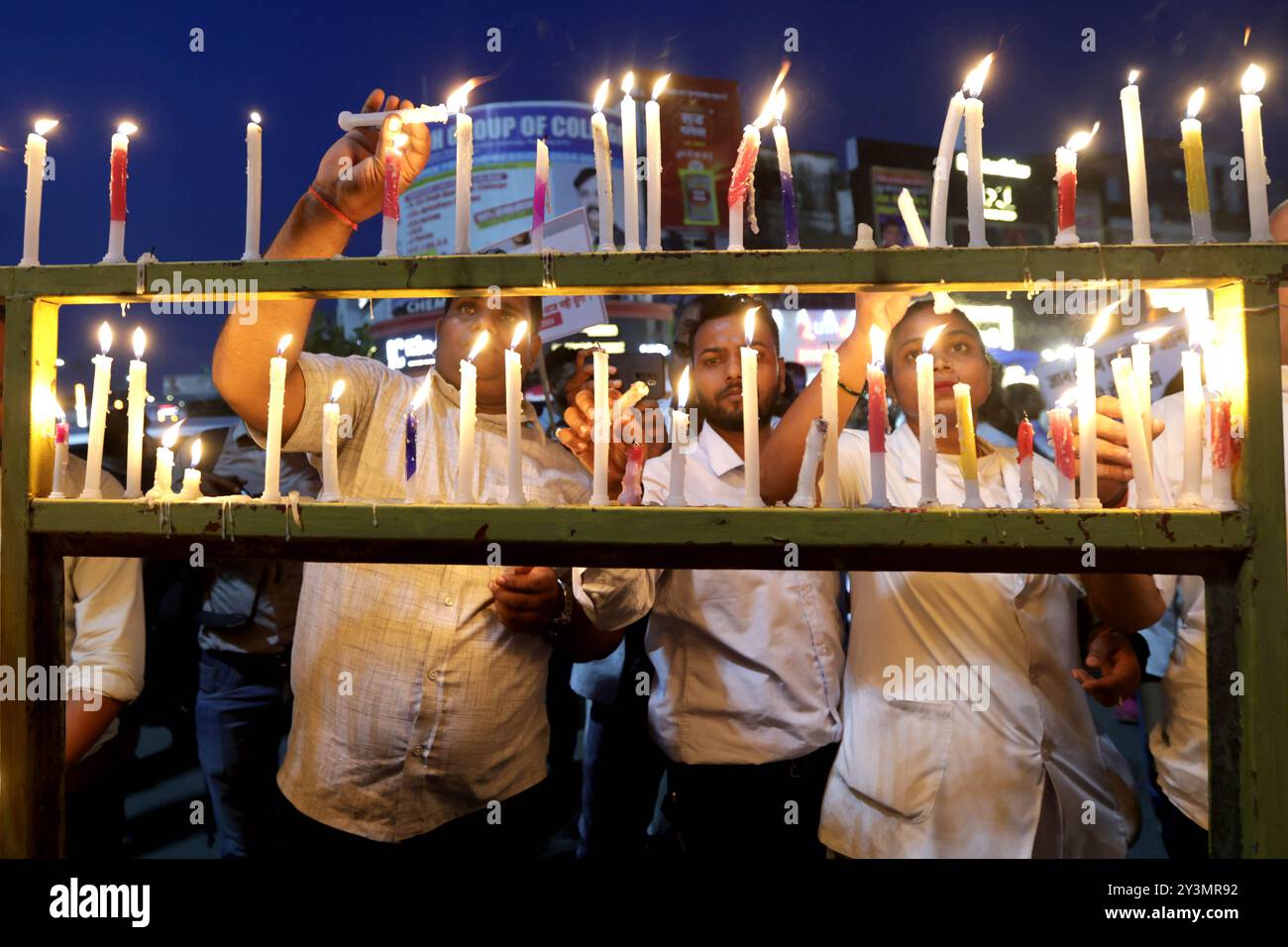 Doctors of stage a protest amid the nationwide strike against the rape ...