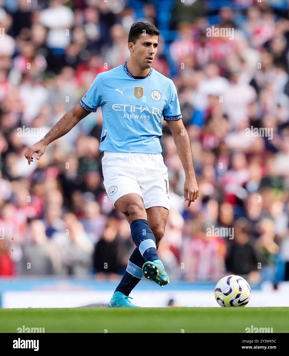 Manchester City's Rodri during the Premier League match at Etihad ...