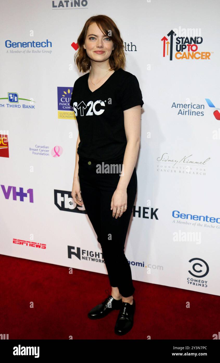 Emma Stone at the 5th Biennial Stand Up To Cancer held at the Walt ...