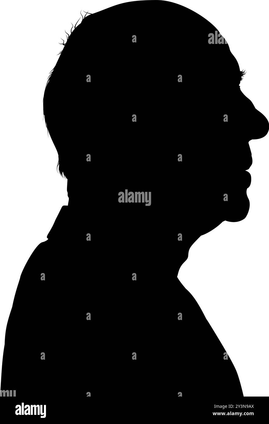 Old age man side view Cut Out Stock Images & Pictures - Alamy