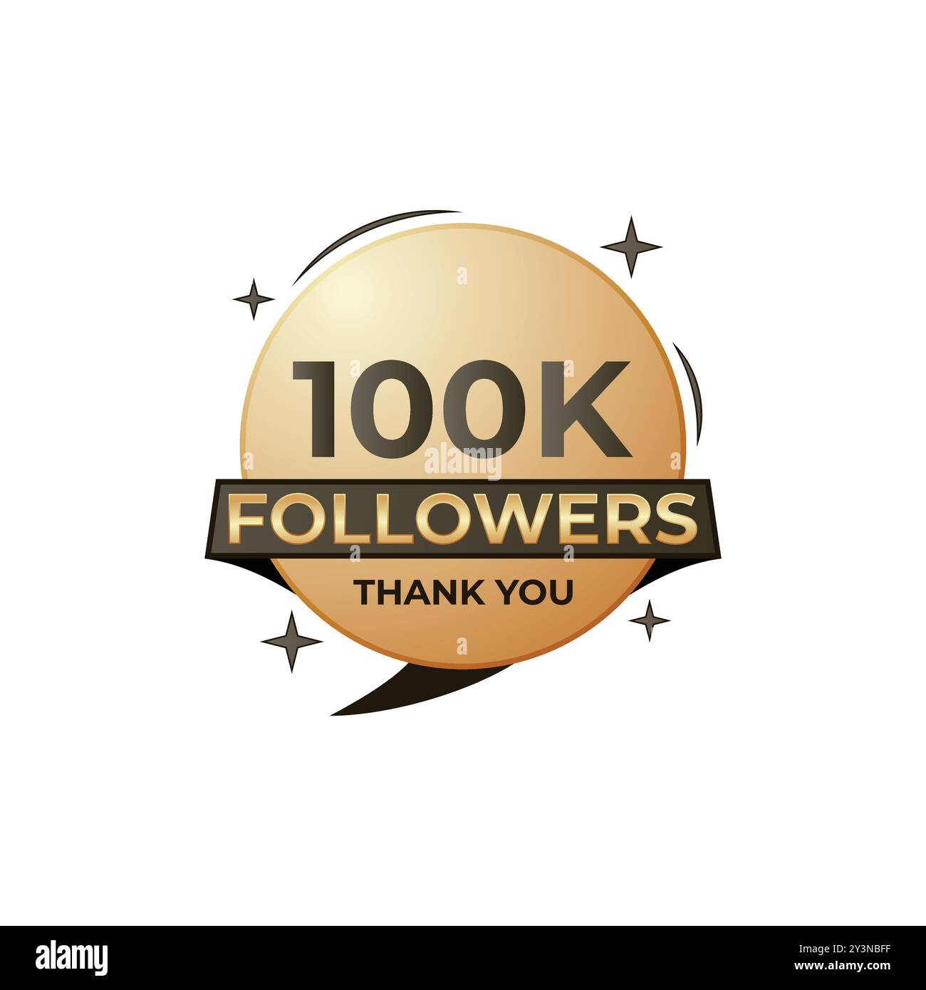 Gradient Artwork 100 k followers thank you celebration badge artwork ...