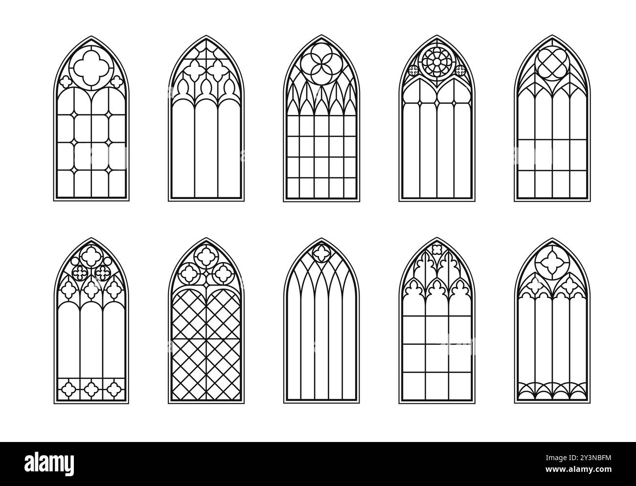 Arched windows architecture Stock Vector Images - Alamy