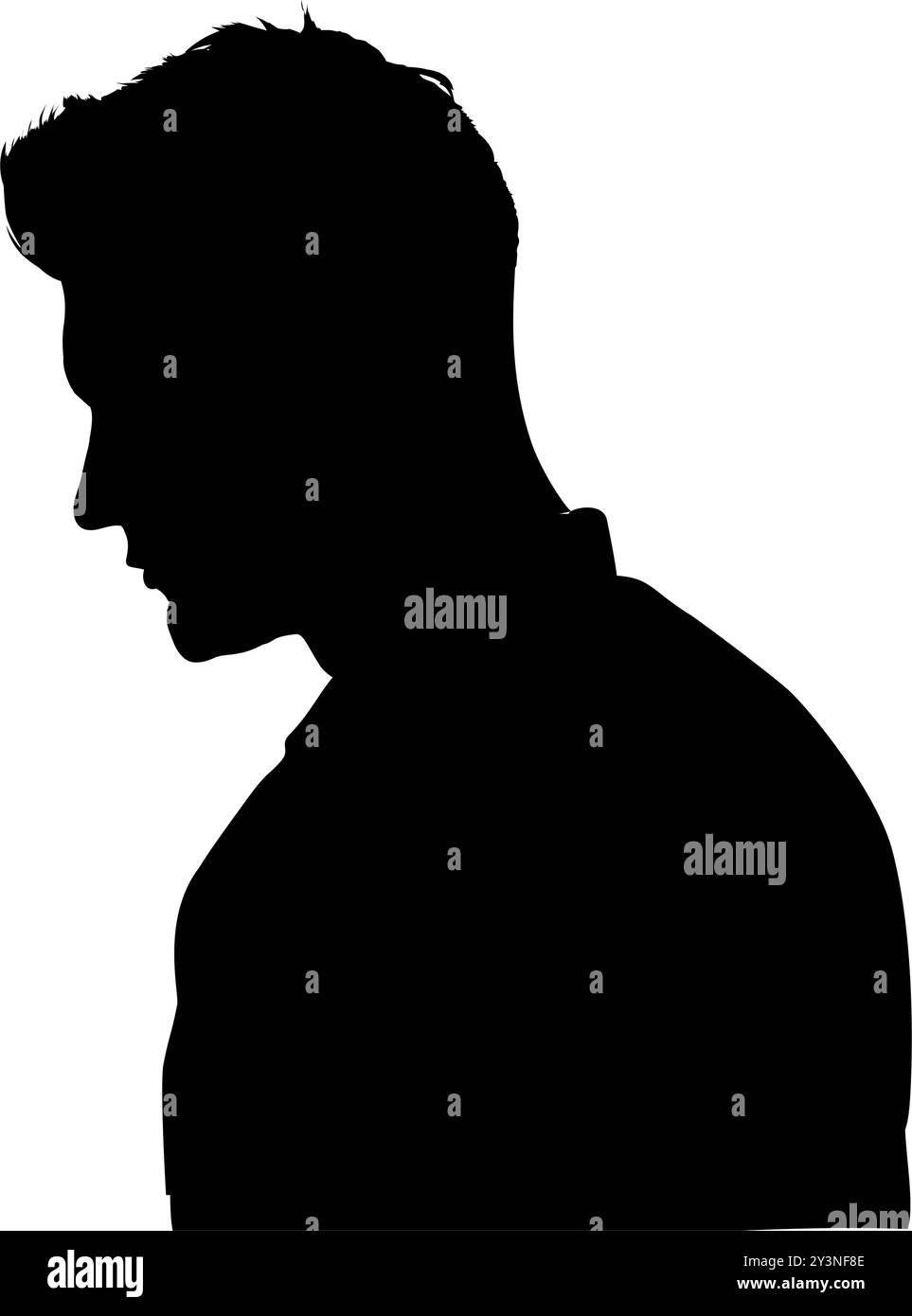 silhouette of young handsome man Stock Vector Image & Art - Alamy