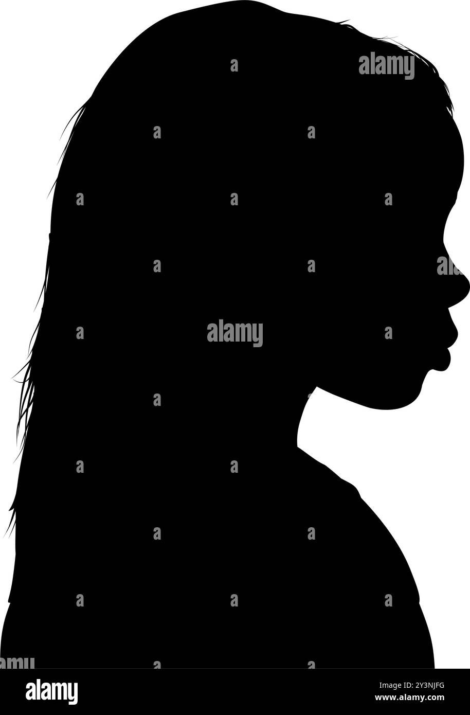 Silhouette of beautiful black woman side view Stock Vector Image & Art ...
