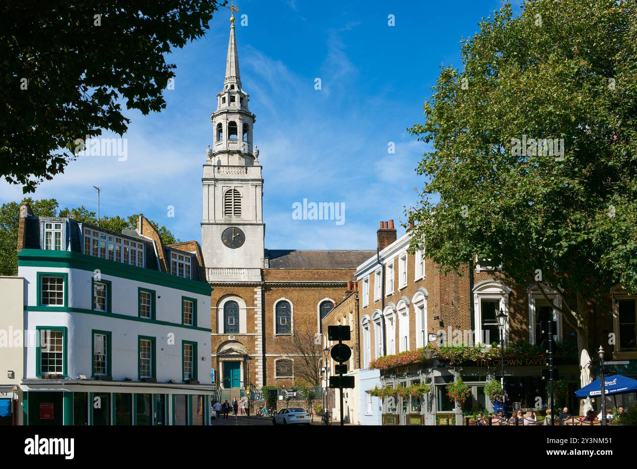 Clerkenwell Close and St James's church, Clerkenwell, London UK Stock ...