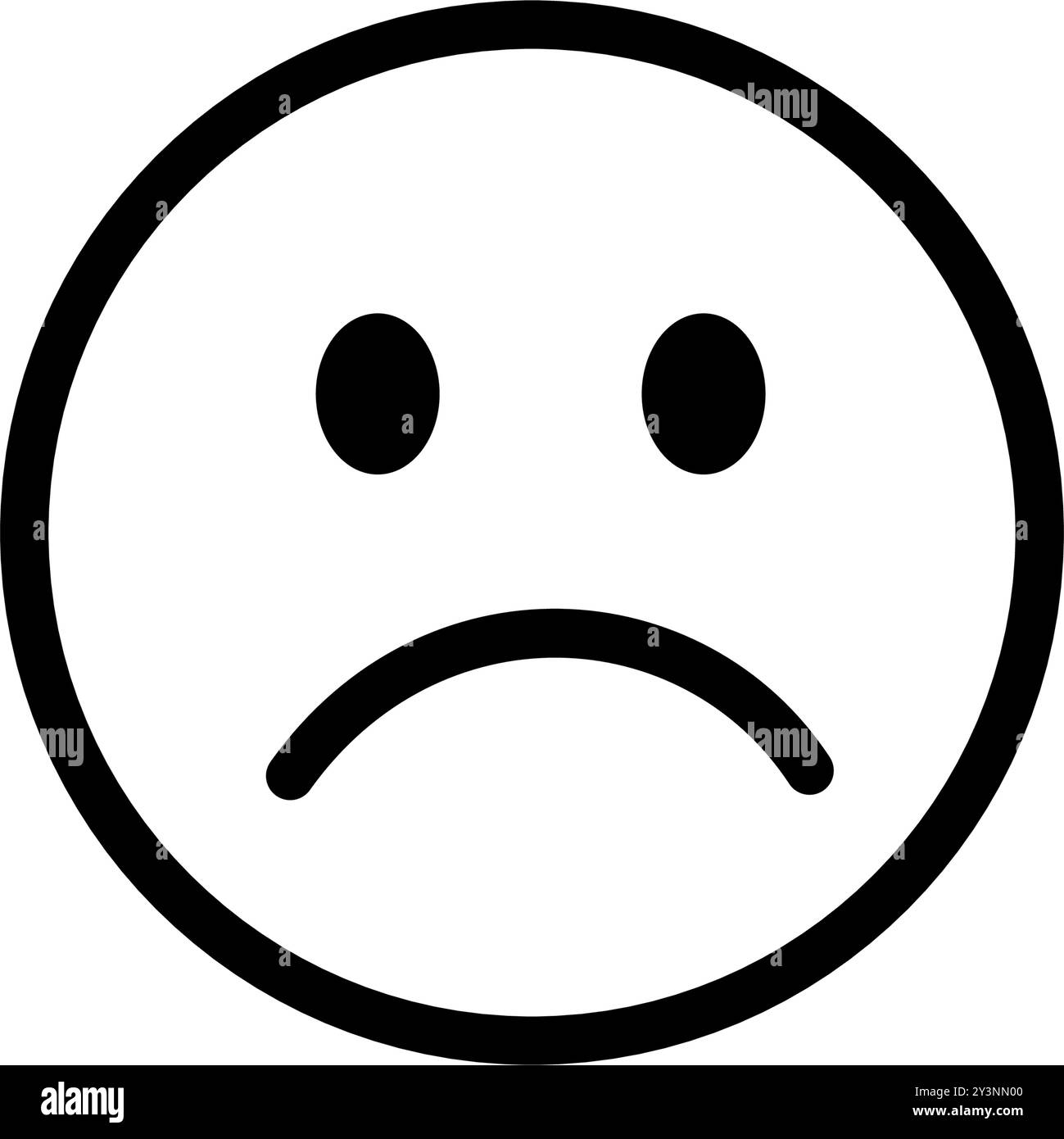 sad face, sadness - emoticon, vector icon Stock Vector Image & Art - Alamy
