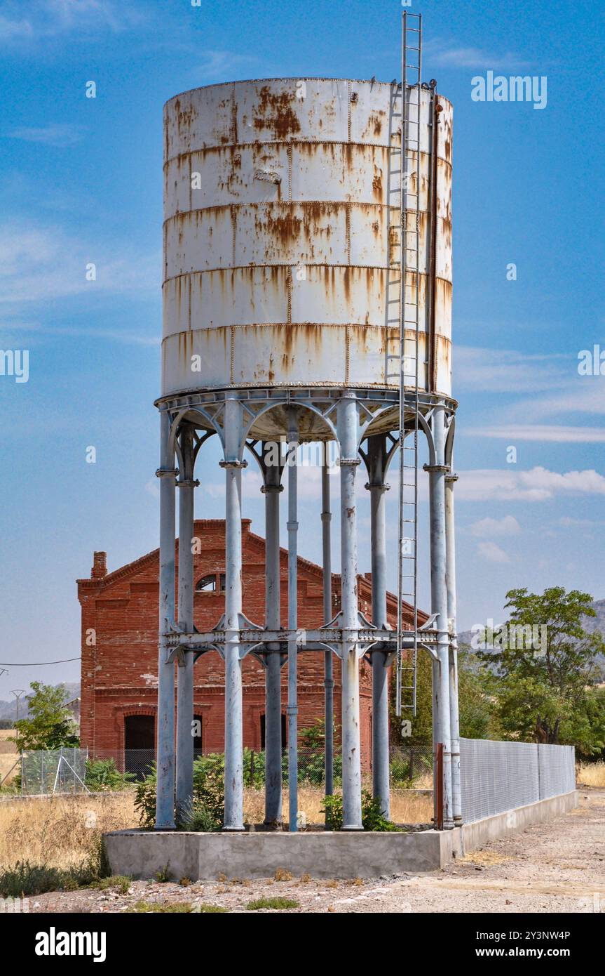 History of railway transport, Old water tank at a railway station of ...
