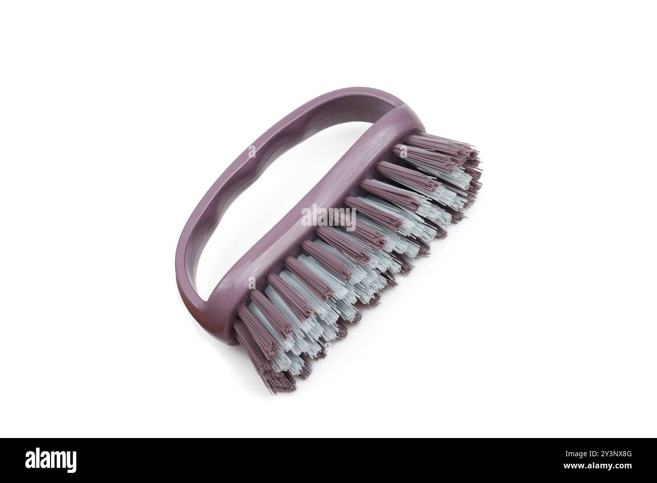 Plastic cleaning scrub brush isolated on white background Stock Photo ...