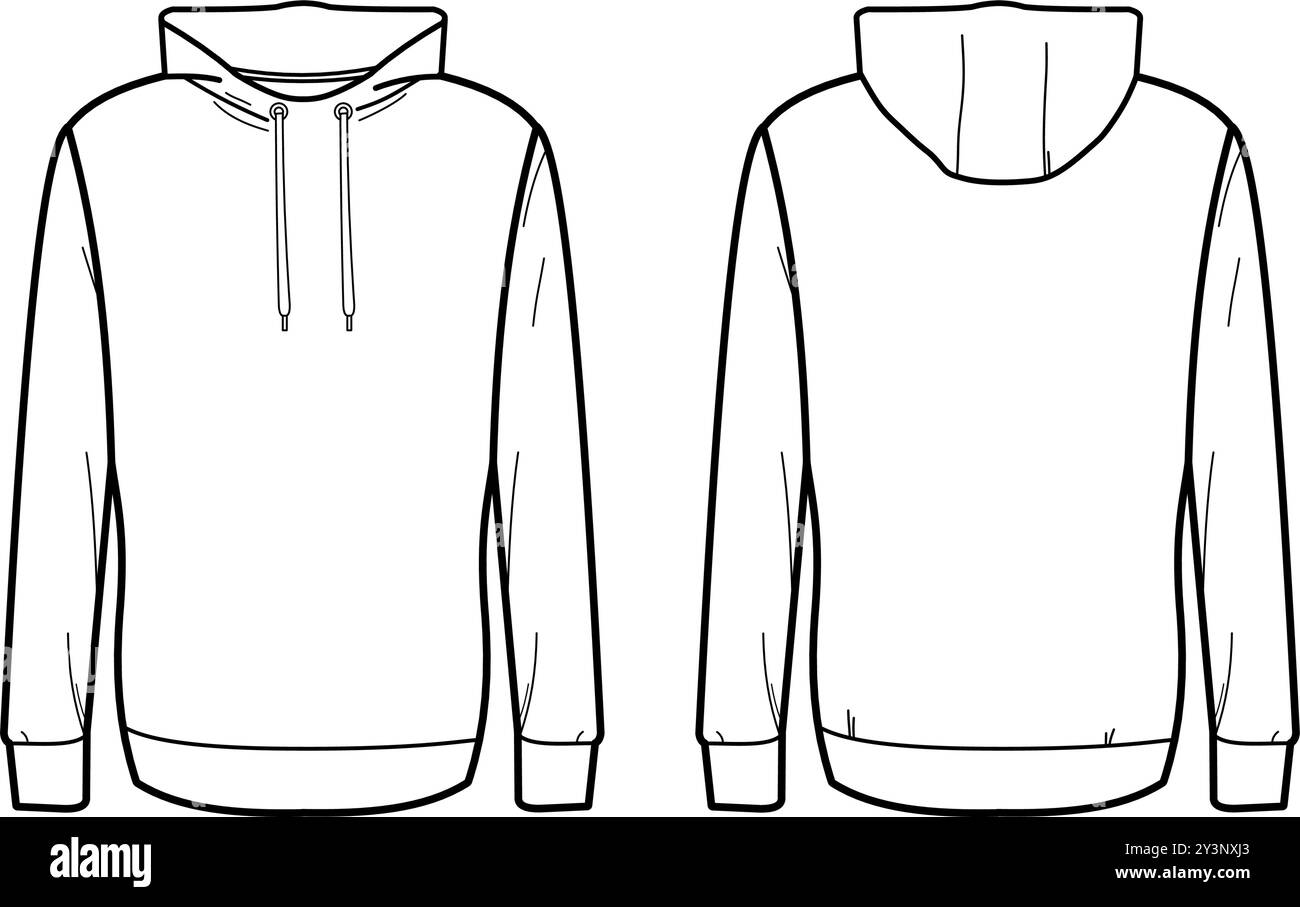 Hoodie back and front - vector illustration Stock Vector Image & Art - Alamy