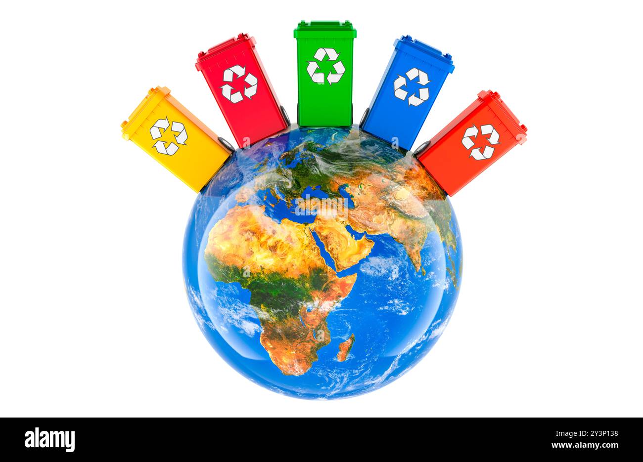 Sorting trash cans on Cut Out Stock Images & Pictures - Alamy