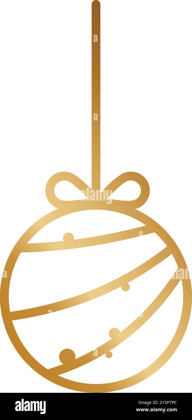 Christmas tree on golden background Stock Vector Images - Alamy