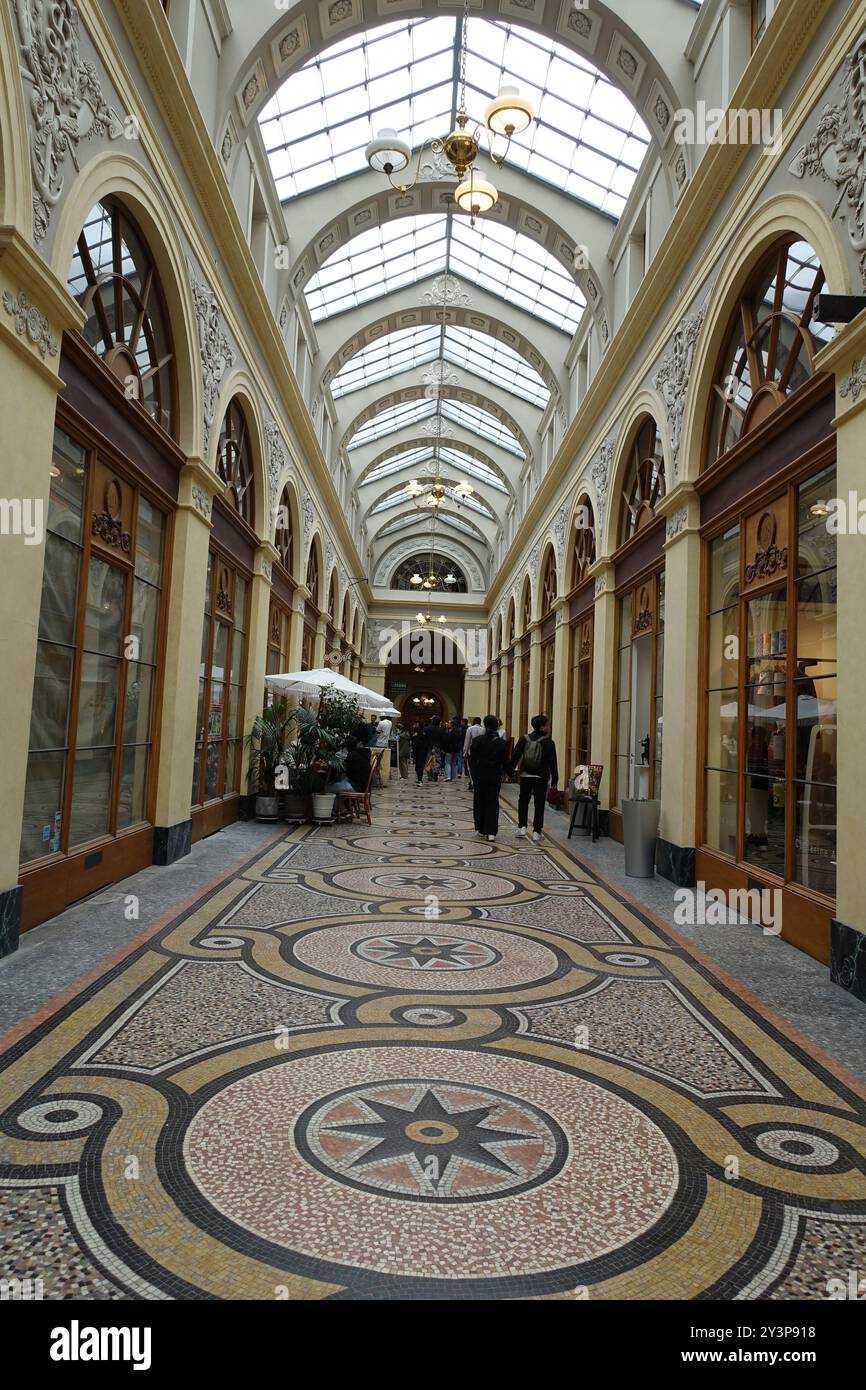 The Galerie Vivienne, a typical covered passageway in Paris built in ...