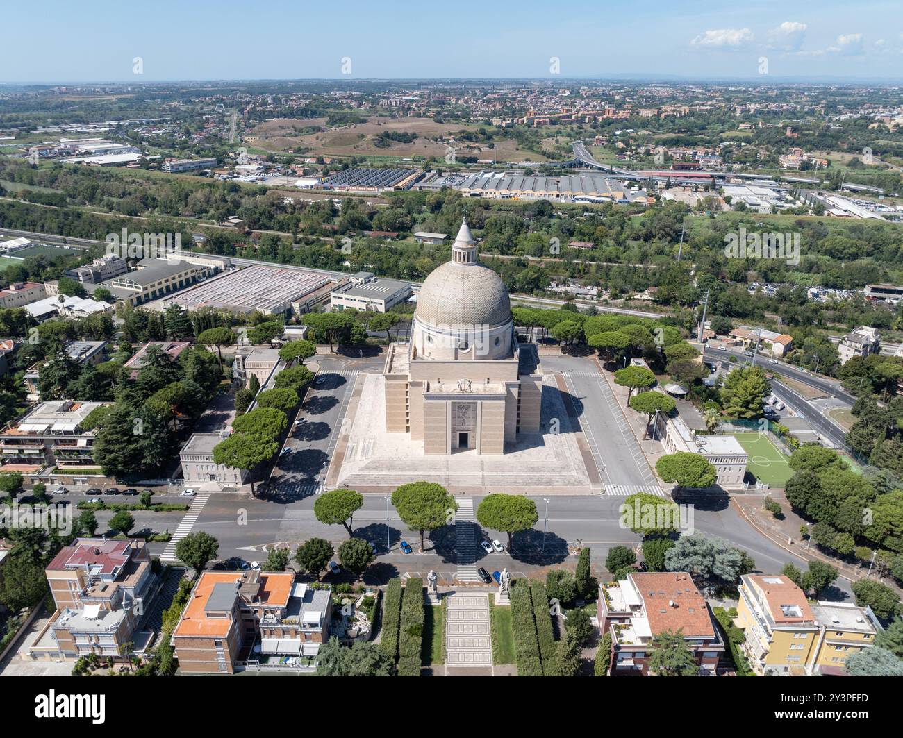 Aerial view of The Cathedral of Saints Peter and Paul (Basilica dei ...