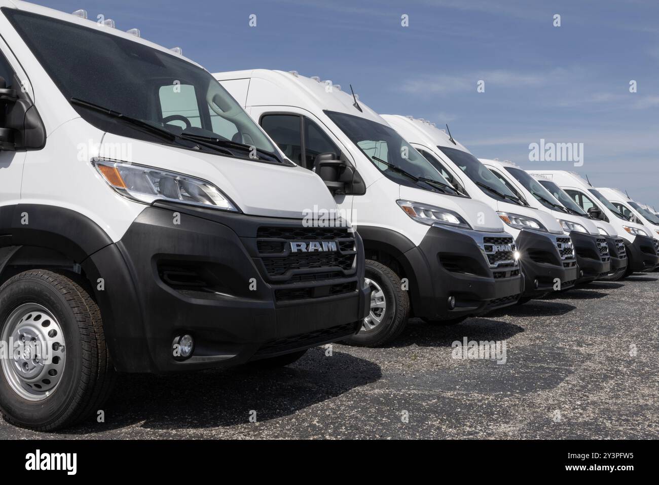 Indianapolis - September 12, 2024: Ram 3500 ProMaster display at a ...