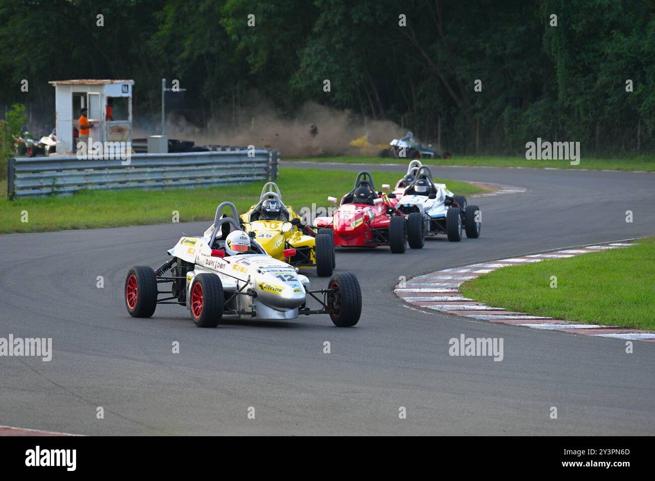 Chennai, INDIA. 14th Sep, 2024. Tijil Rao of Dark Don Racing Leading ...