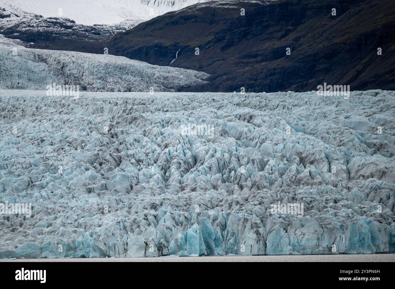 Icelandic permafrost and iceberg near Glacier Lagoon Jukulsarlon Stock ...