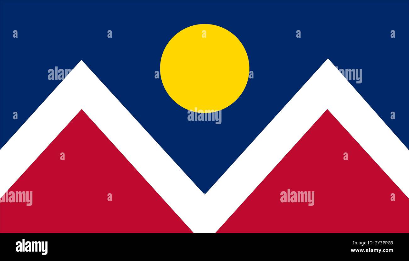 Denver city flag - vector illustration Stock Vector Image & Art - Alamy