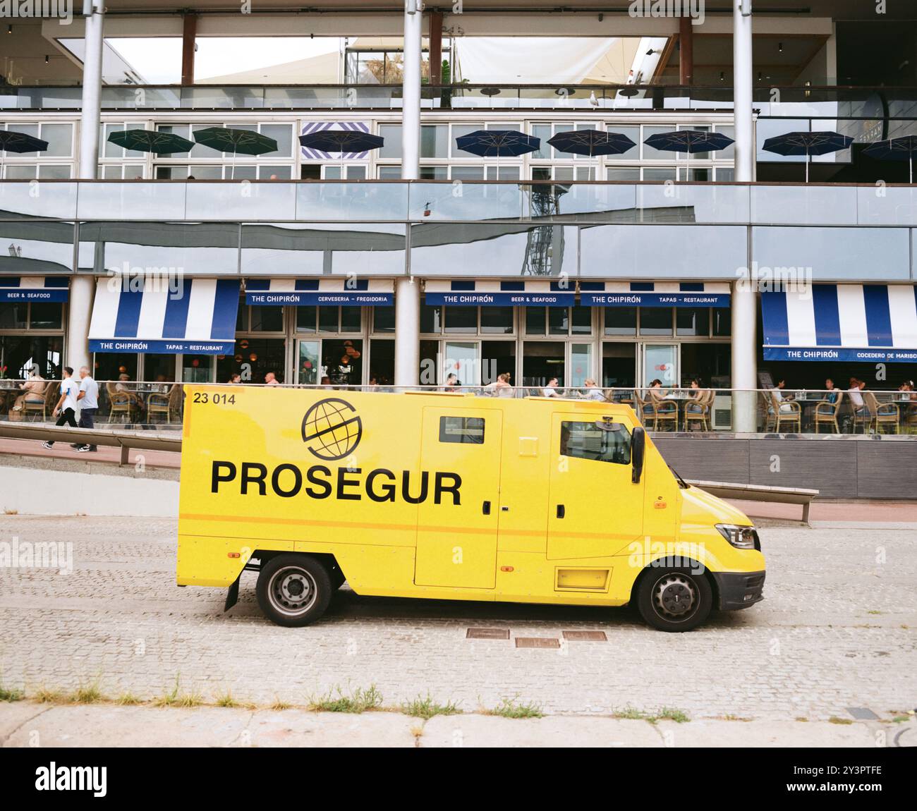 Prosegur armoured truck, Port Vell,Barcelona, Catalonia,Spain Stock ...