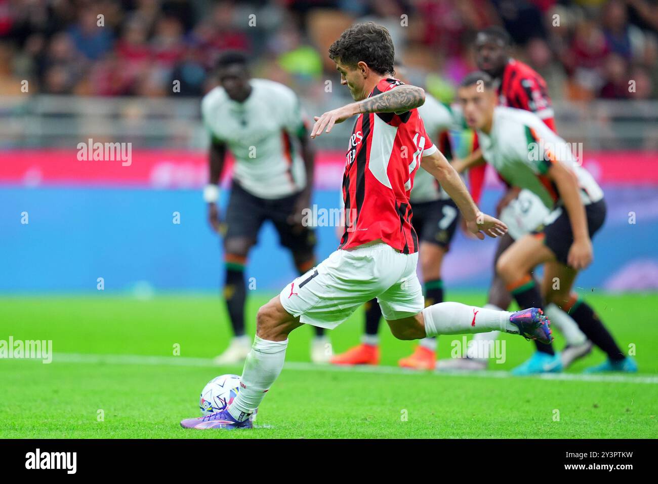 AC Milan's Christian Pulisic scores goal 3-0 during the Serie A soccer ...