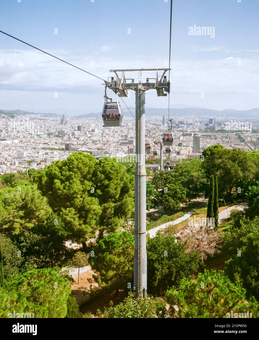 The Montjuic cable car ,Barcelona Cable Car, Barcelona, Catalonia ...