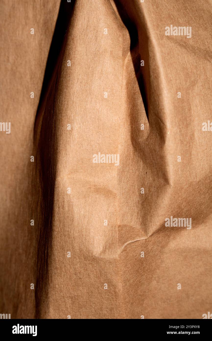 Brown Paper Bag Crumpled and Creased for Background Stock Photo - Alamy