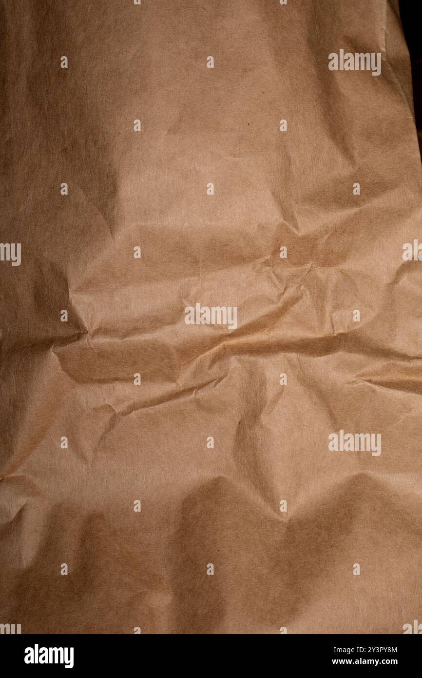 Brown Paper Bag Crumpled and Creased for Background Stock Photo - Alamy