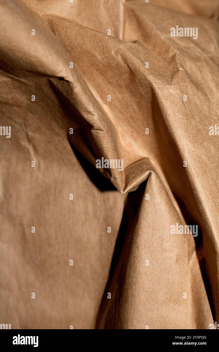 Brown Paper Bag Crumpled and Creased for Background Stock Photo - Alamy