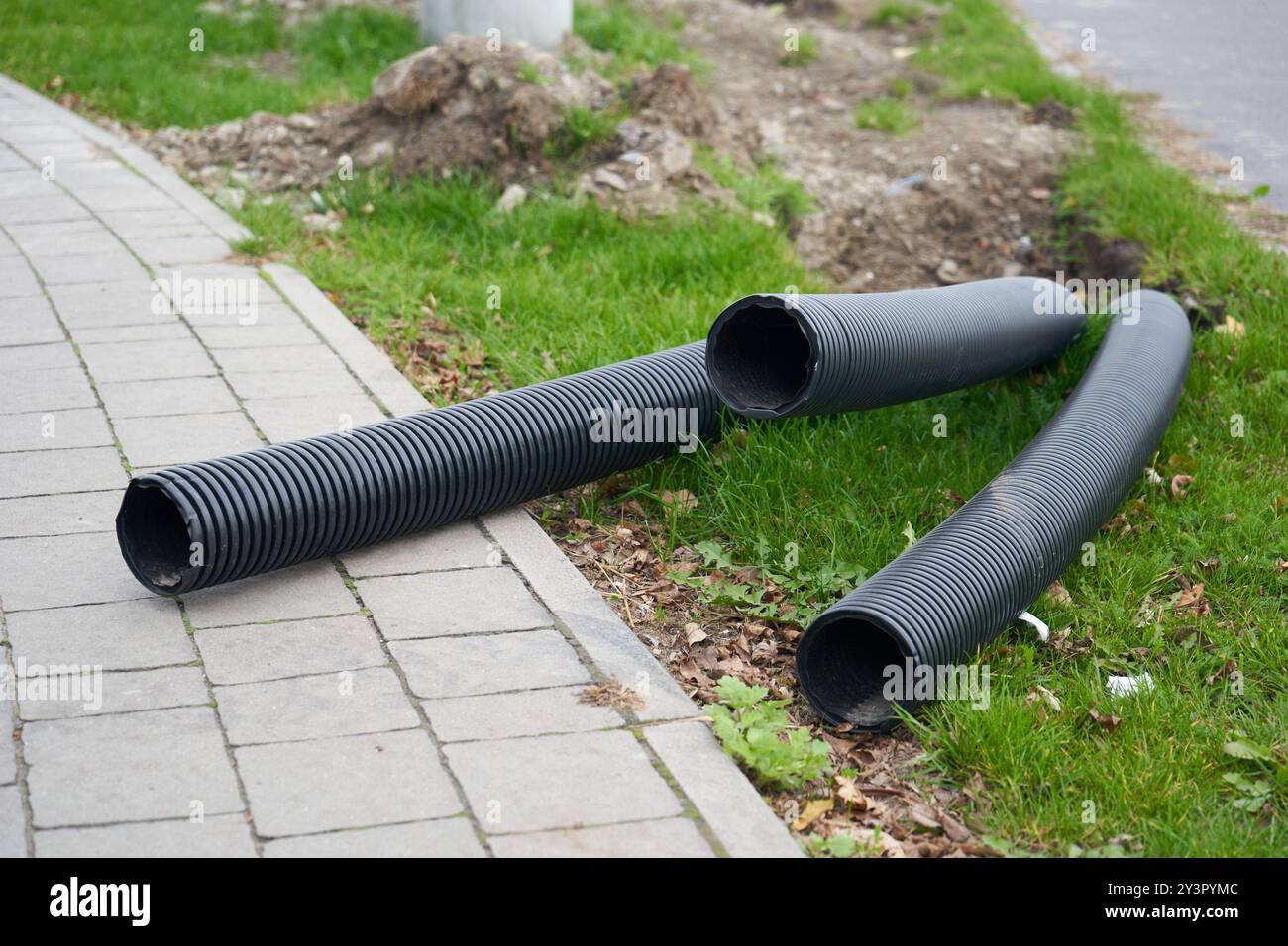 Black pvc drainage pipe hi-res stock photography and images - Alamy