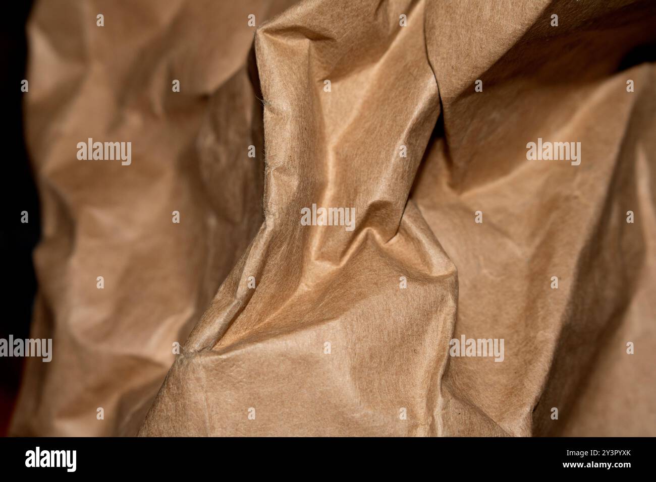 Brown Paper Bag Crumpled and Creased for Background Stock Photo - Alamy