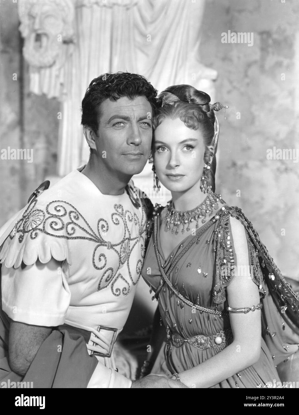 A studio portrait of ROBERT TAYLOR and DEBORAH KERR in QUO VADIS 1951 ...