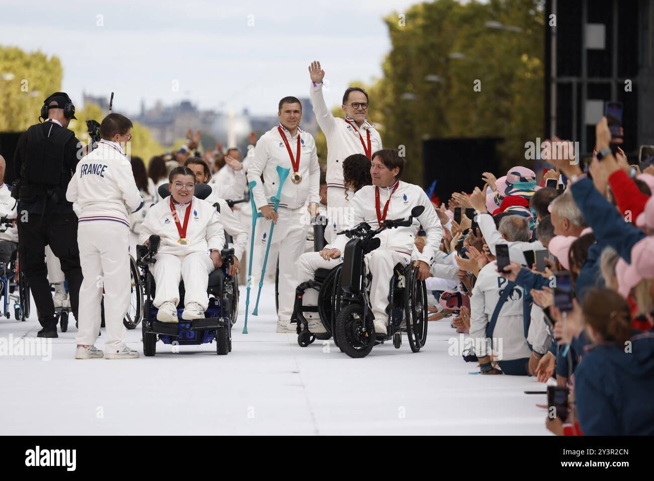 Paris, France. 14th Sep, 2024. French boccia player Aurelie Aubert and ...