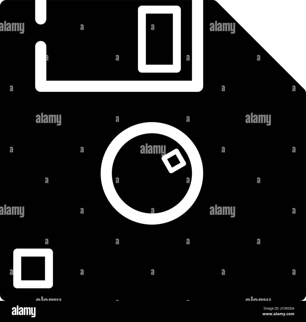 Vector floppy disk illustration Black and White Stock Photos & Images ...
