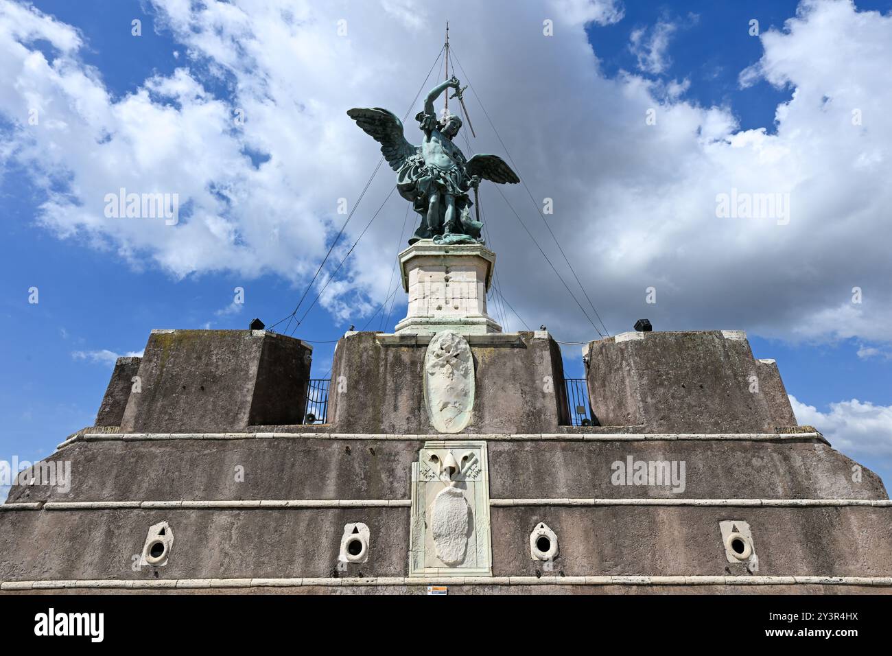 Castel Sant'Angelo, rotunda shaped medieval castle along the Tiber ...