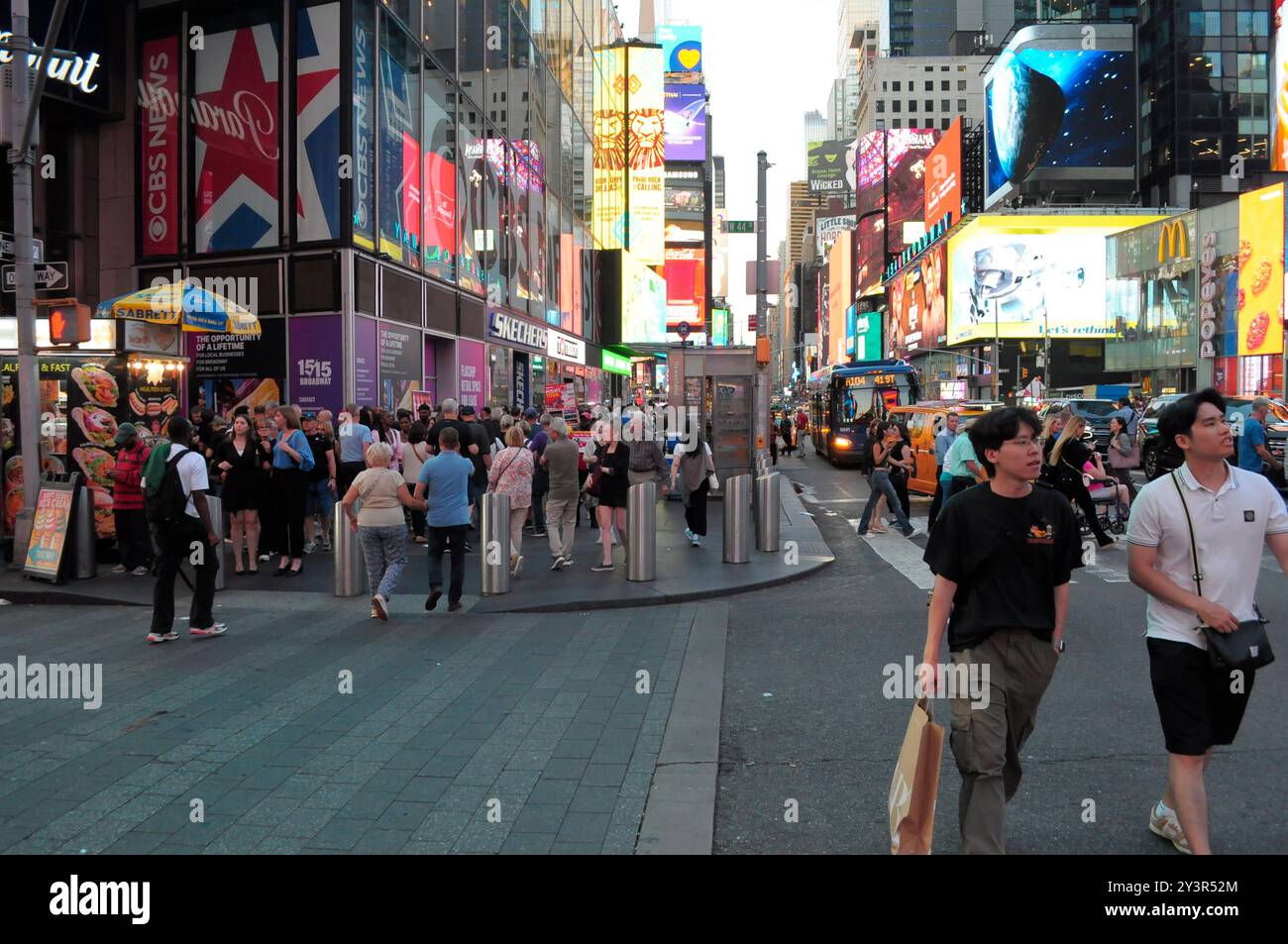 People walk through Times Square in Manhattan, New York City Stock ...