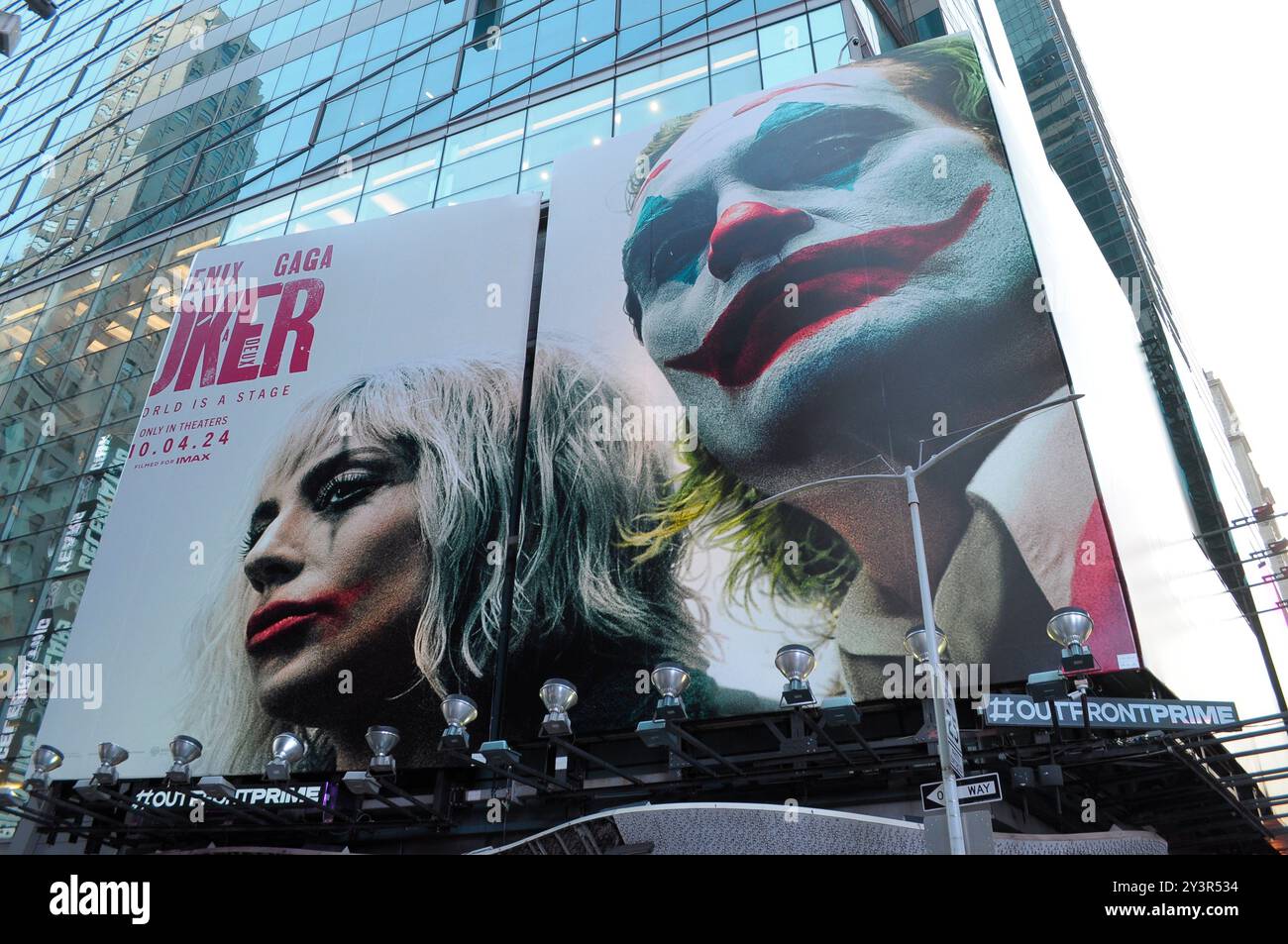 Billboards advertising the upcoming film, Joker: Folie à Deux, is seen ...