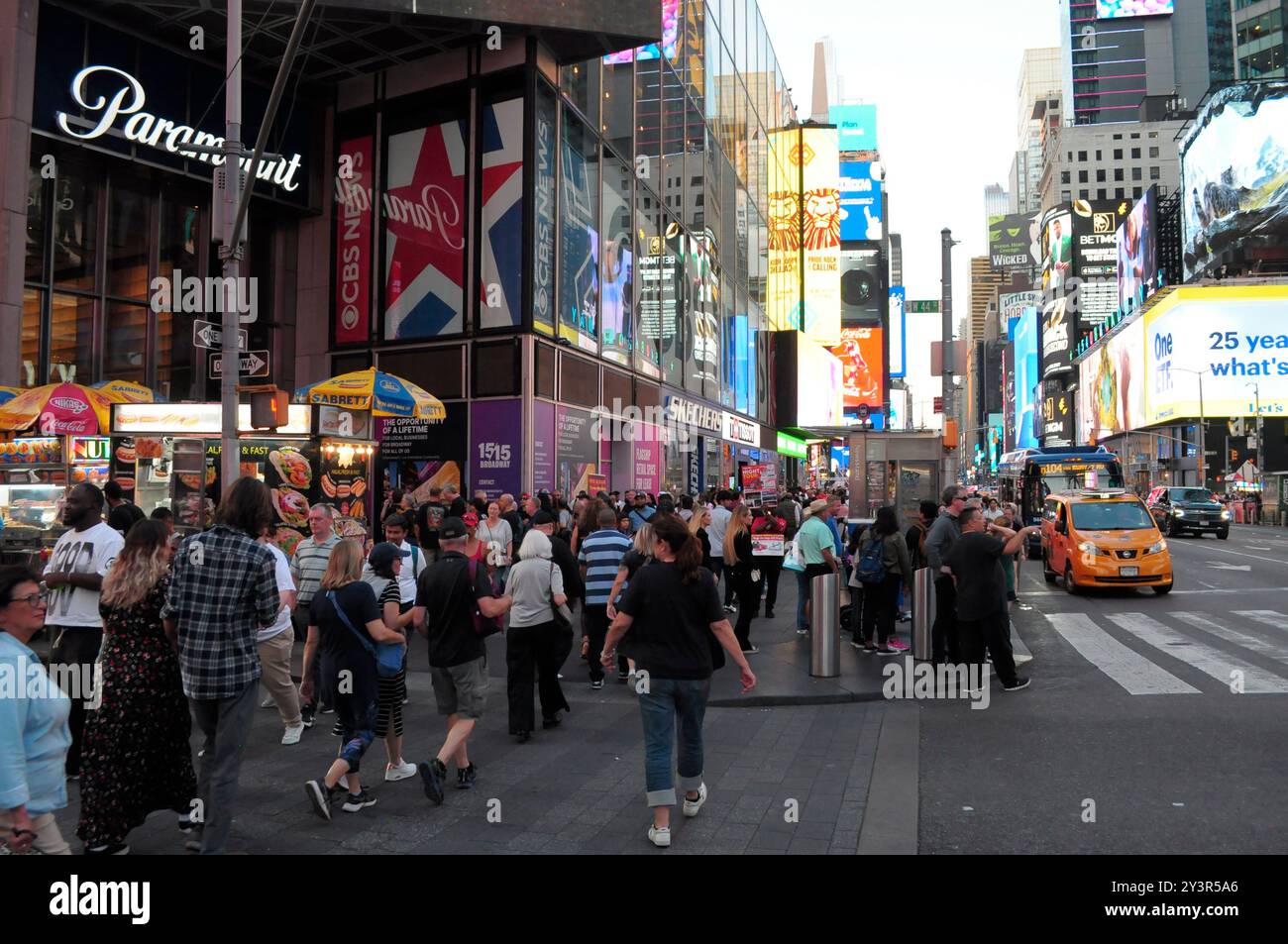 People walk through Times Square in Manhattan, New York City Stock ...