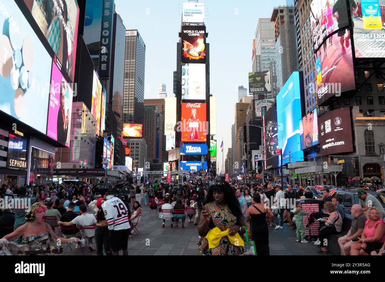 People walk through Times Square in Manhattan, New York City Stock ...