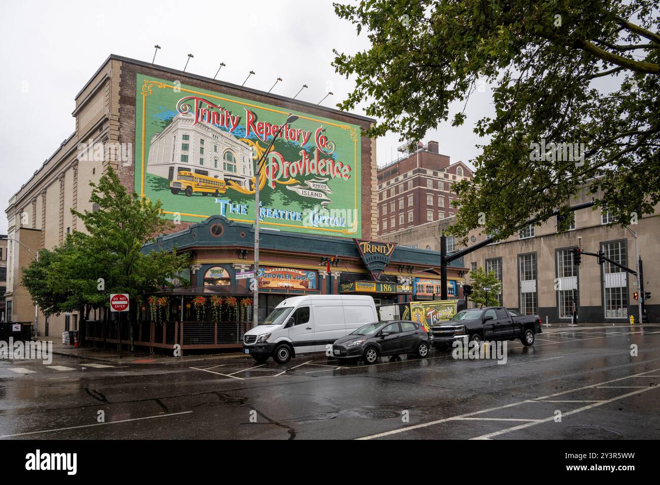 Trinity Brewhouse Fountain Street in Providence, RI, USA Stock Photo ...